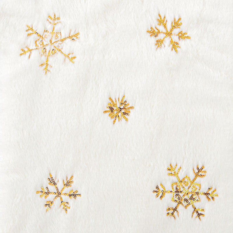 Plaid imitation fourrure 'Flocon' écru doré ecru 130x170cm - L'Incroyable